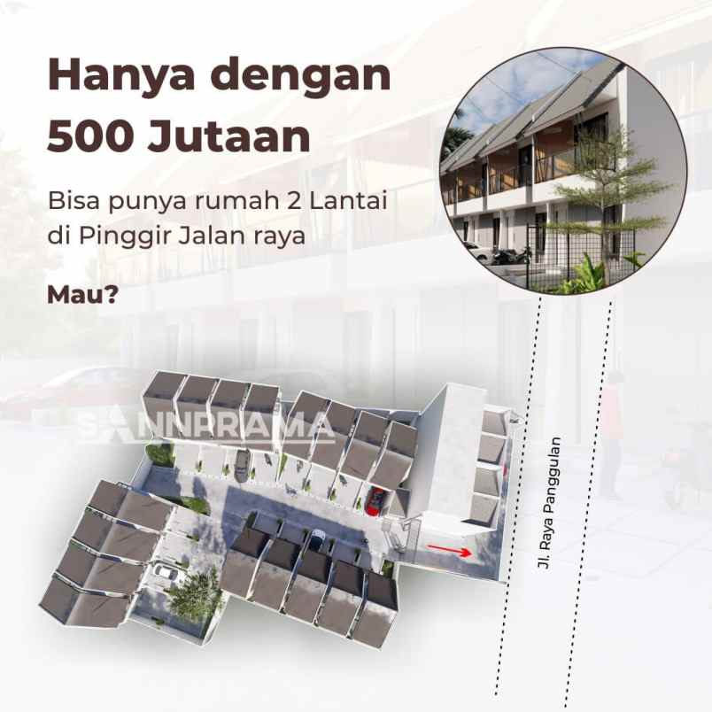 Rumah 2 Lantai Lokasi Pinggir Jalan di Sawangan,Depok