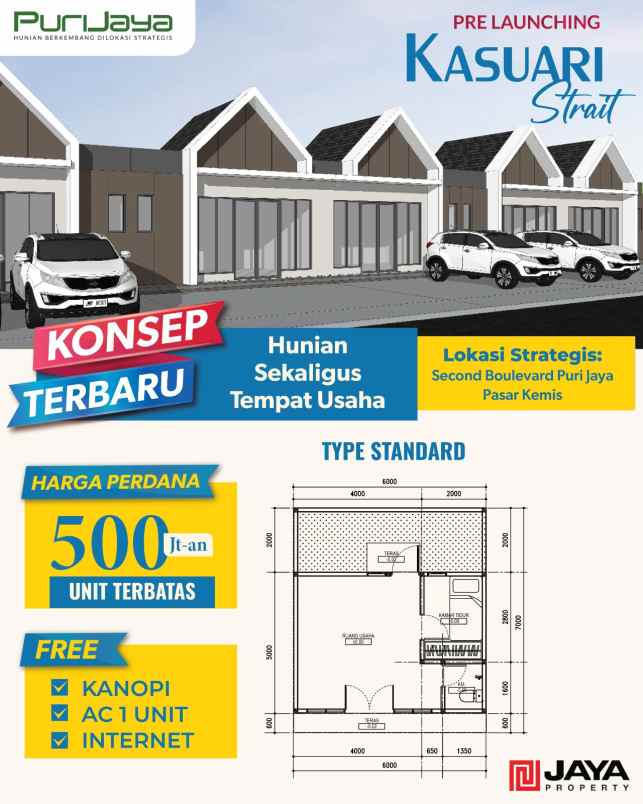 Puri Jaya Kasuari Strait Rumah Wirausaha Toko Free Biaya Surat DP Cici