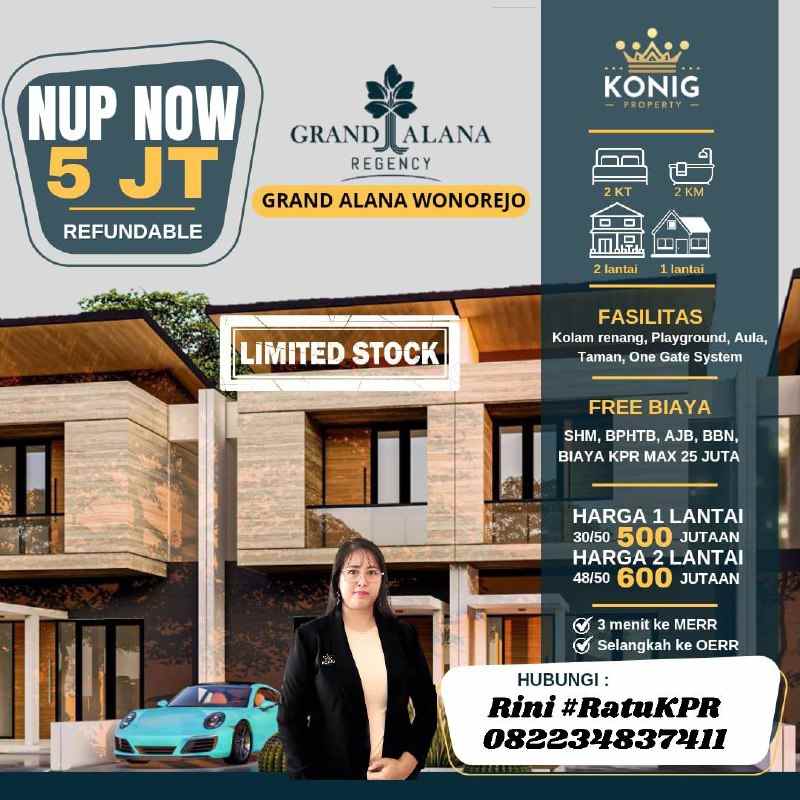 Rumah 1 Lantai Grand Alana Wonorejo Kembali Hadir di Surabaya Timur