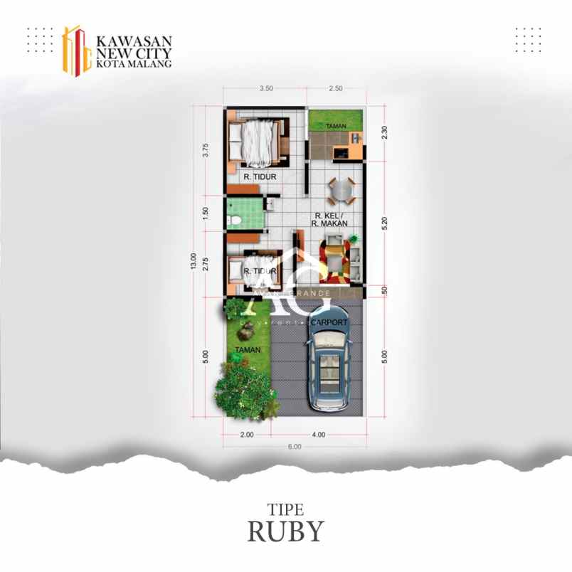 Dijual Rumah Kawasan New City Type Ruby