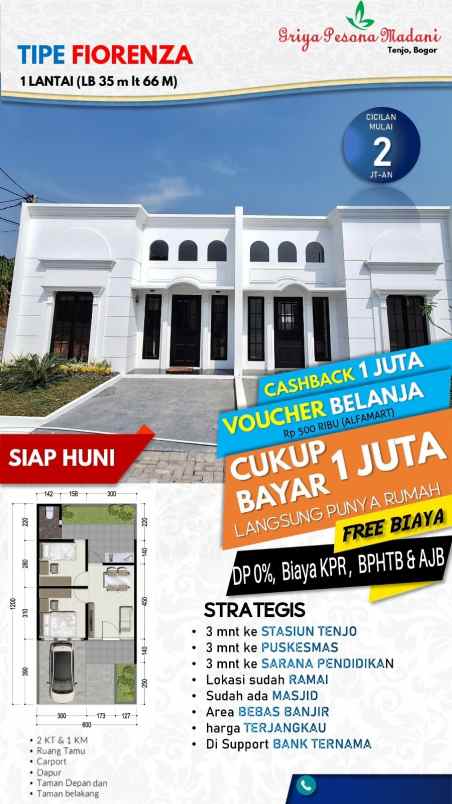 Rumah Siap Huni,3 menit ke Stasiun Tenjo