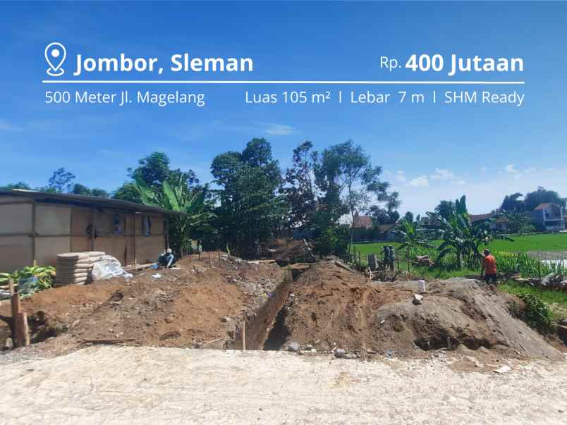 Jombor 400 Jutaan Siap Bangun 500 meter jl. Magelkang