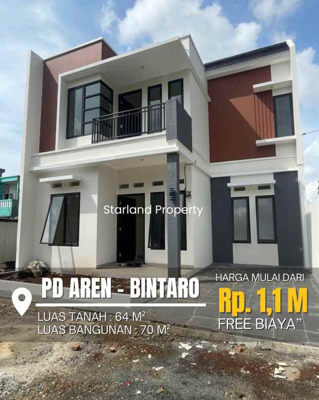 Rumah 2 Lantai Murrah Modern Minimalis Dikawasan Bisnis Bintaro