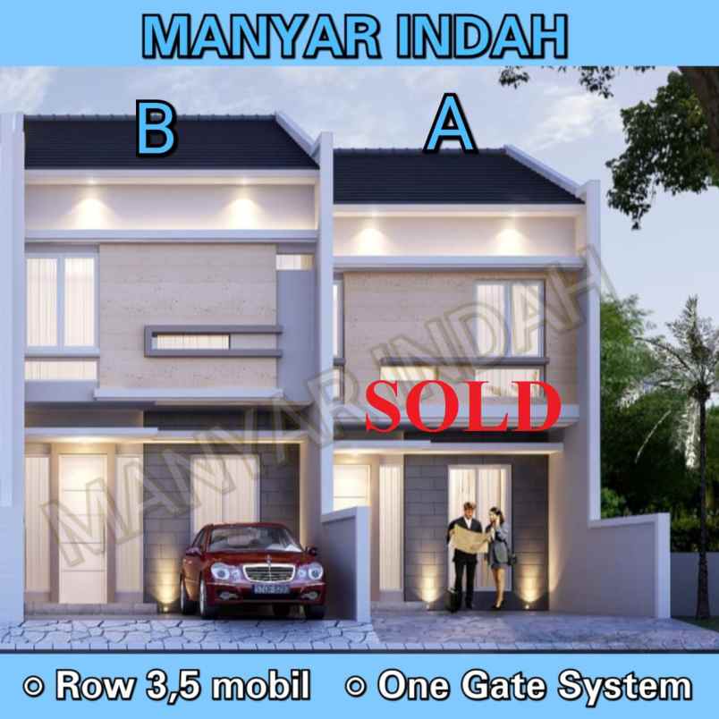 Manyar Indah, New Project, Unit B, Row 3,5 Mobil, One Gate System